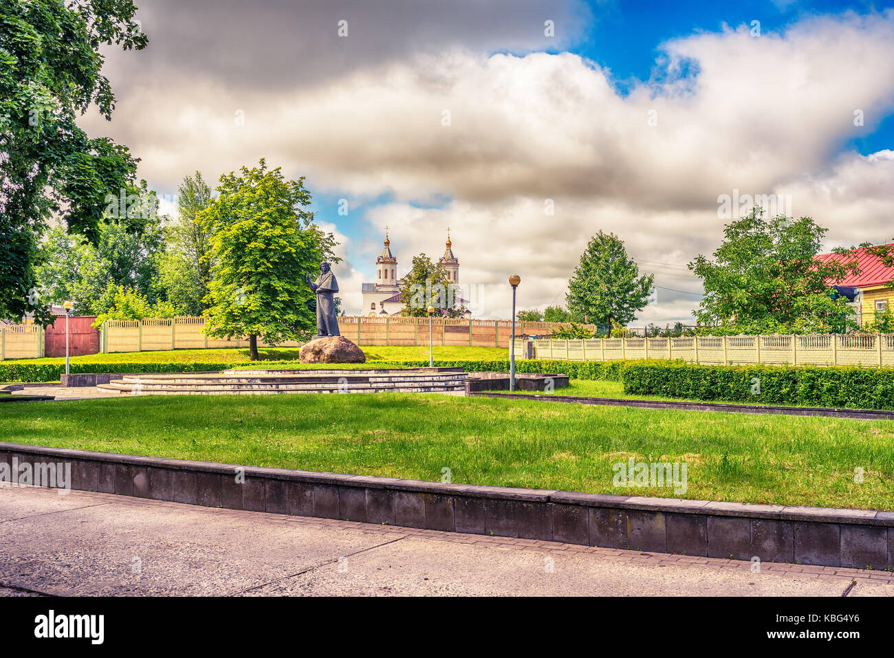 Adam Mickiewicz monument in Navahrudak, Nowogrodek, Novogrudok, Belarus ...