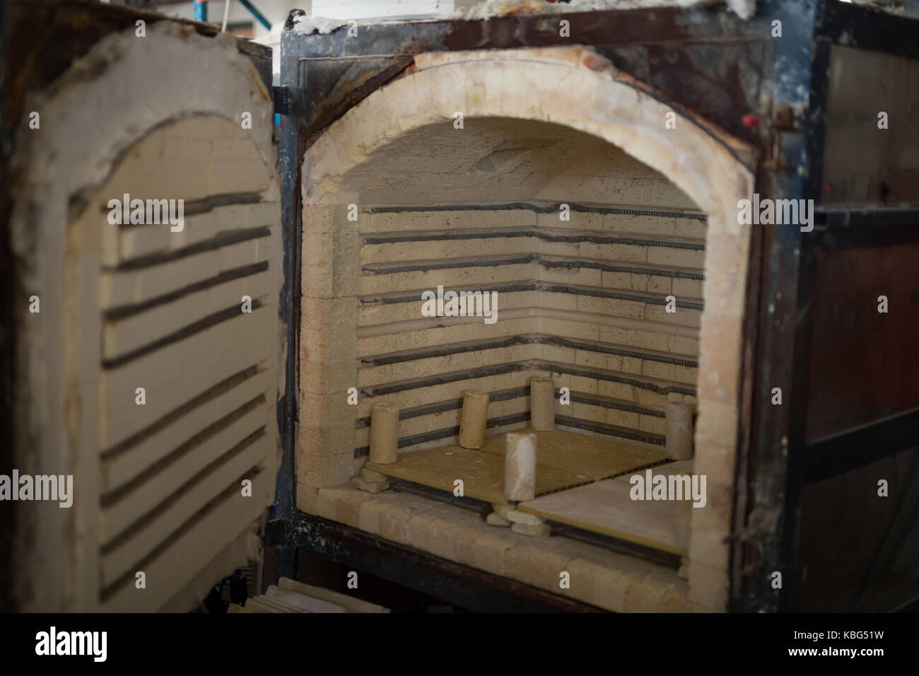Close-up of kiln in pottery workshop Stock Photo - Alamy