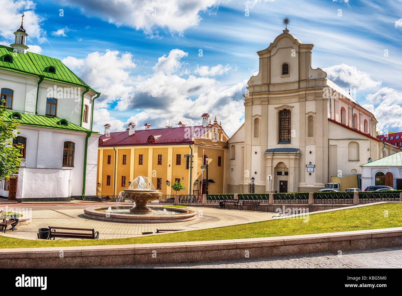Minsk, Belarus: old town of the city in the summer Stock Photo - Alamy