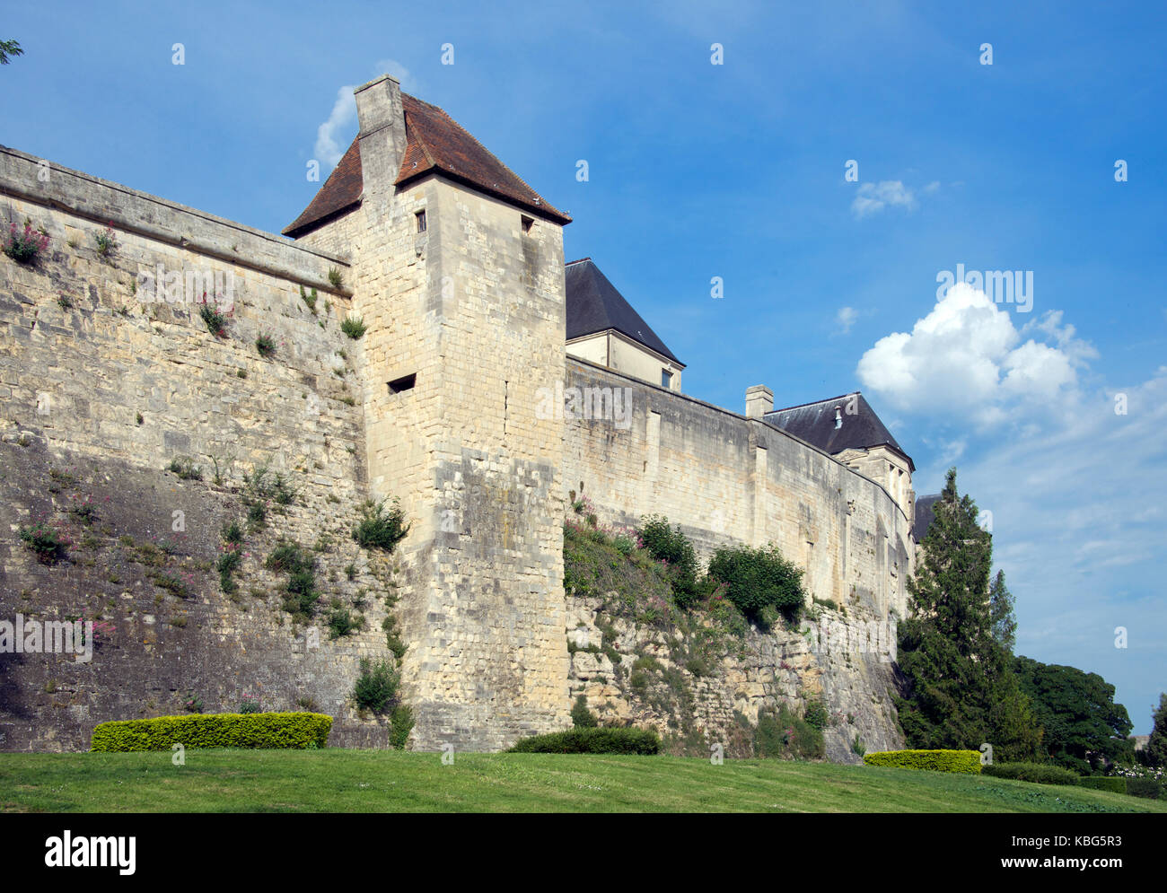 Ancient walls Caen castle Normandy France Stock Photo - Alamy