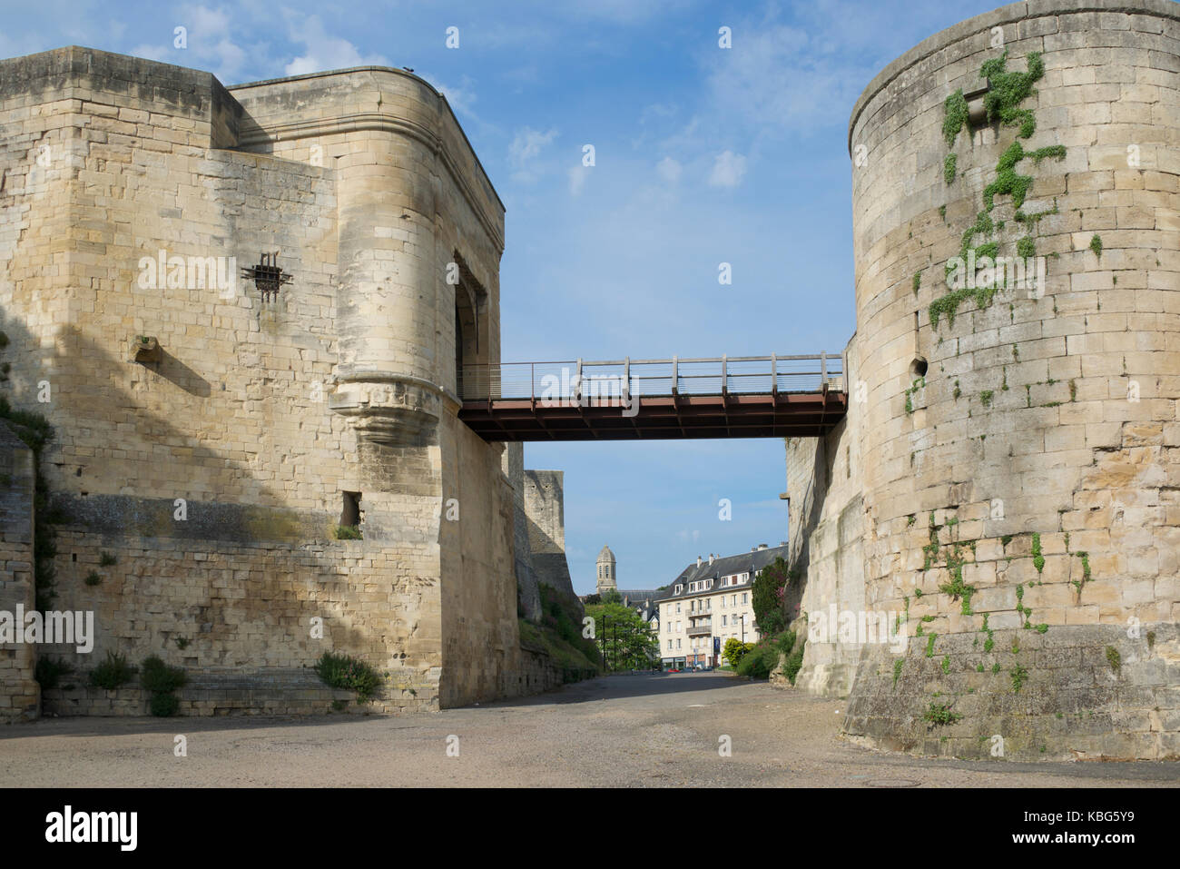 Old ramparts Caen castle Normandy France Stock Photo - Alamy