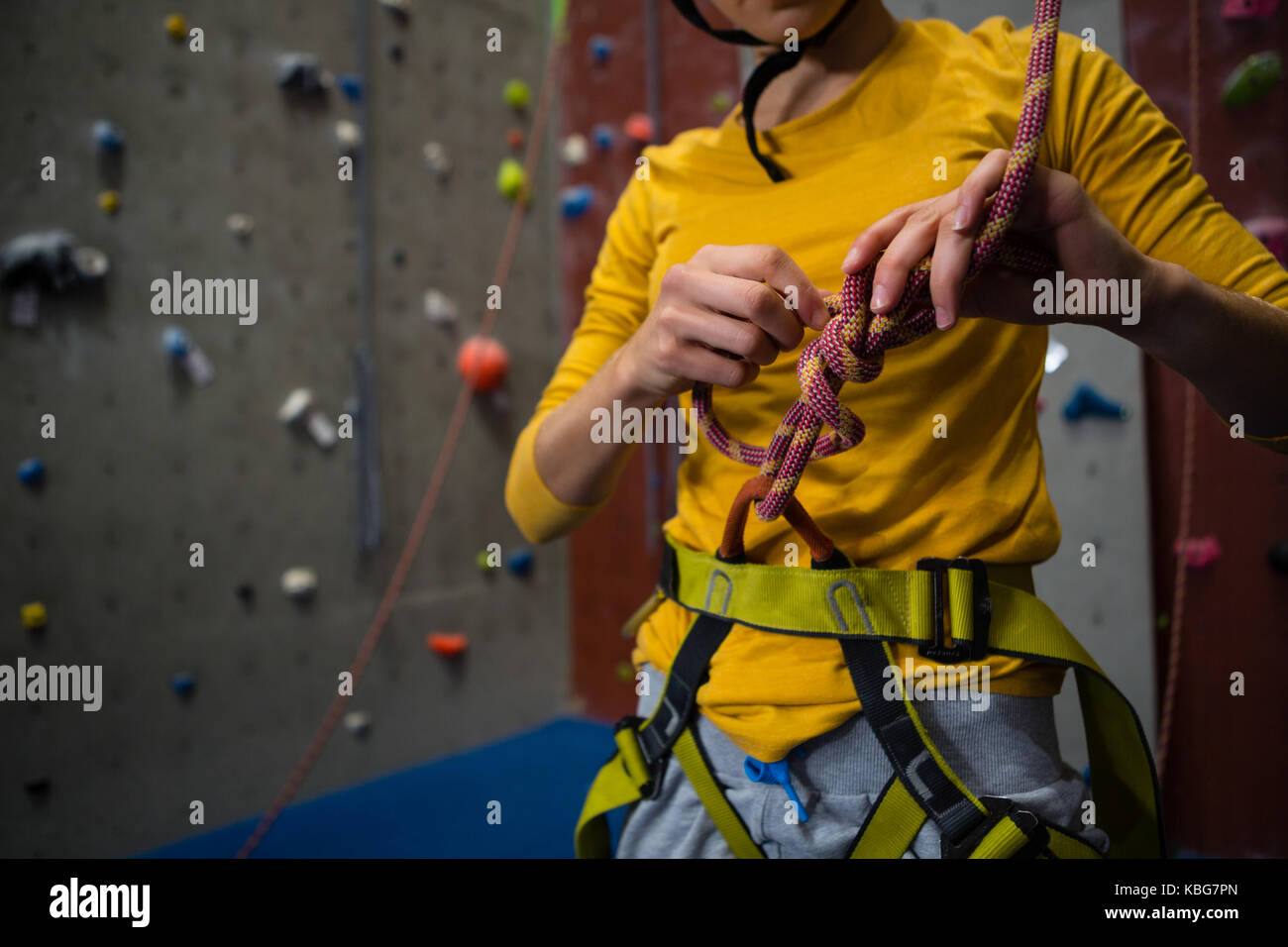 Young woman tied up rope hi-res stock photography and images - Alamy