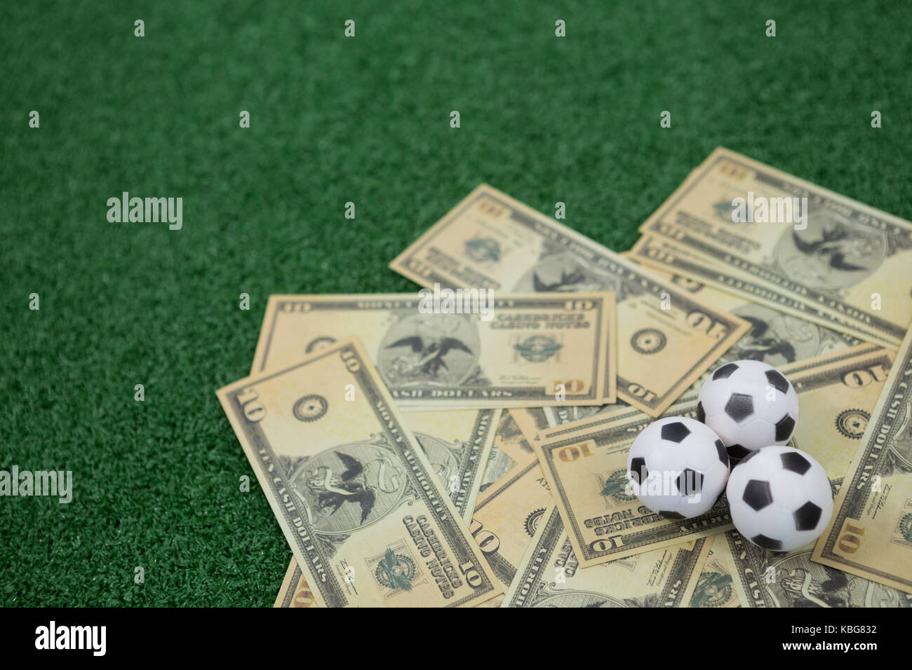 Football on dollar bank hi-res stock photography and images - Alamy