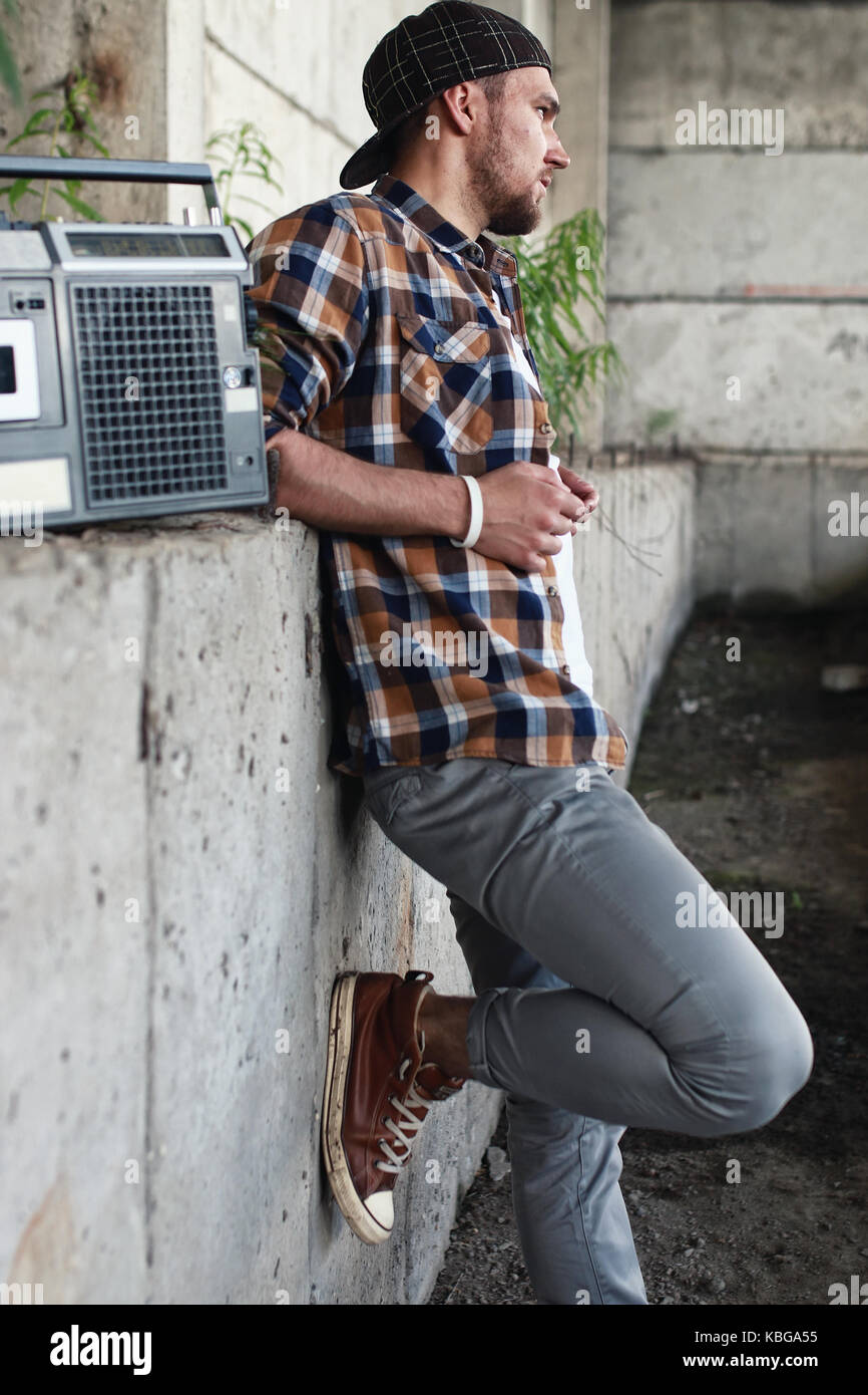 hip hop style man beard Stock Photo - Alamy