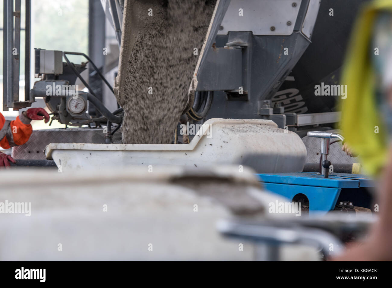 Concrete Buggy used to deliver and place fresh concrete Stock Photo - Alamy