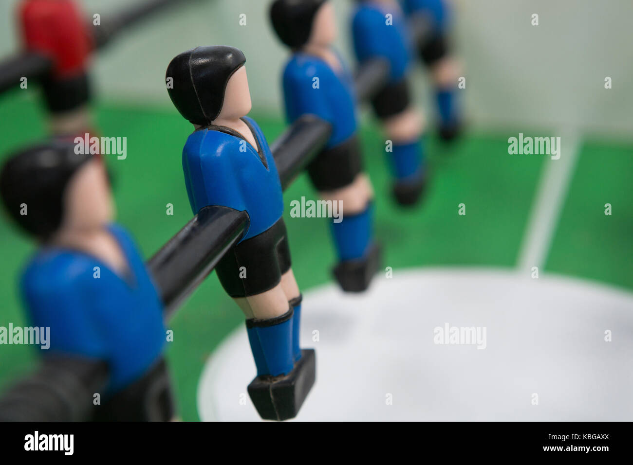 Close-up of table soccer game Stock Photo - Alamy