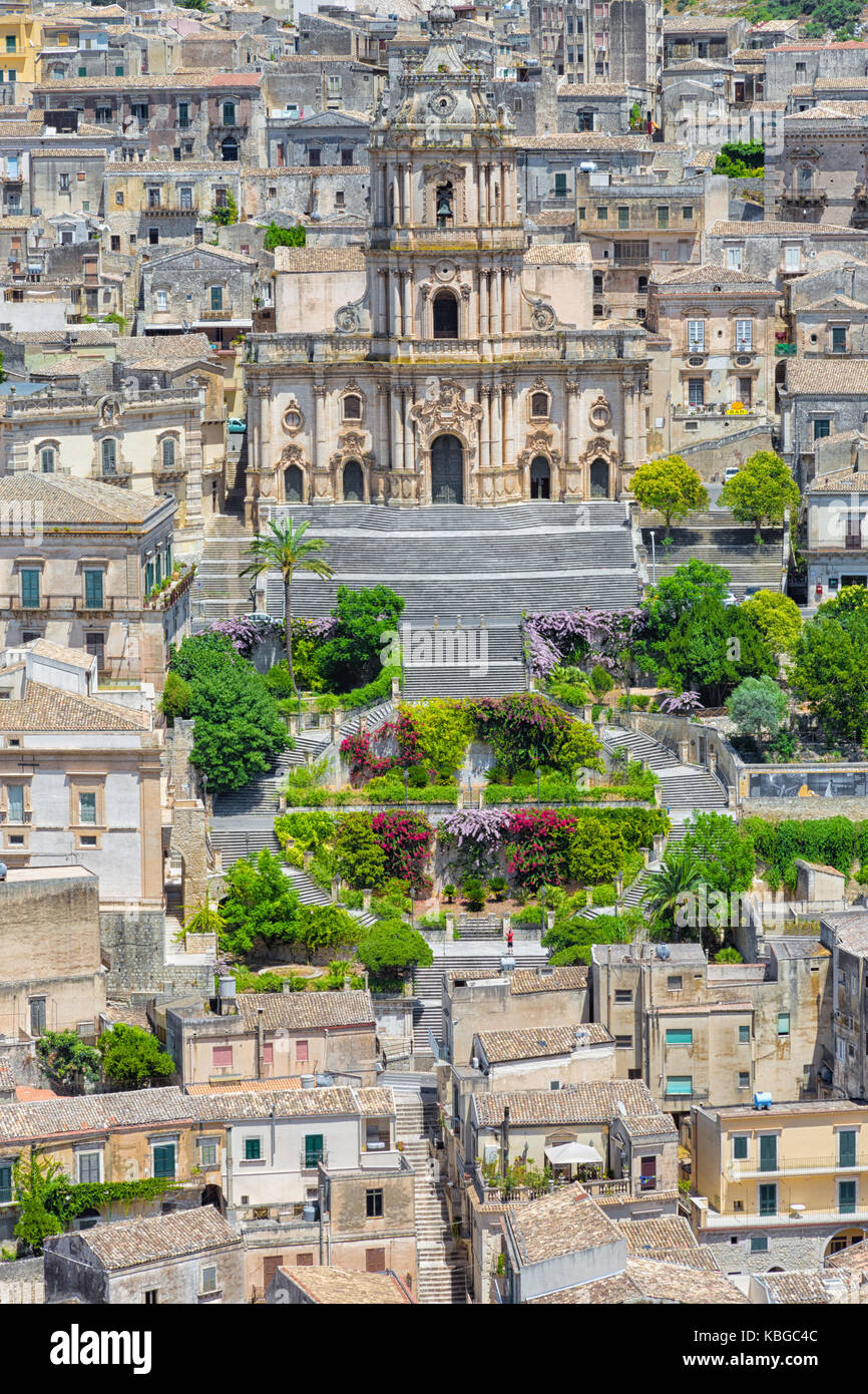 Modica (Sicily, Italy) - View of the ancient town Stock Photo - Alamy