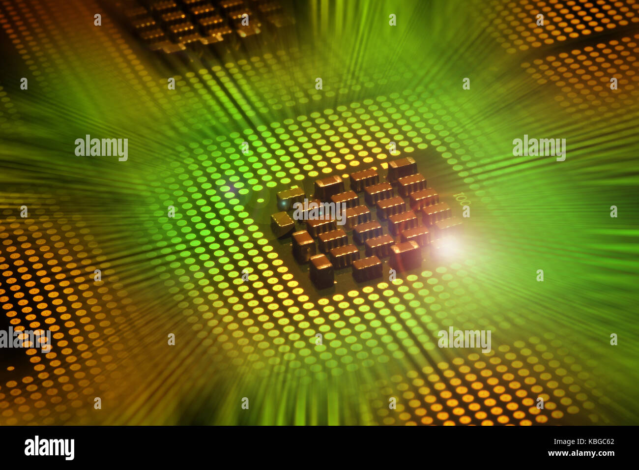 computer processors with lighting effects postproduction, background ...