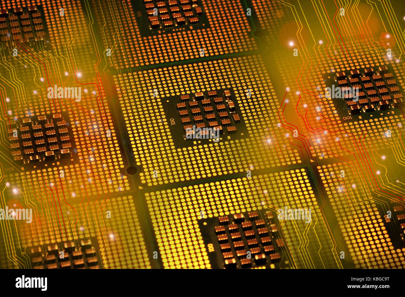 computer processors and electronic circuit with lighting effects ...