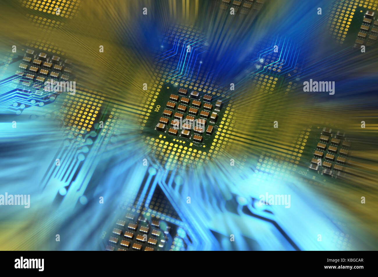 computer processors and electronic circuit with lighting effects ...