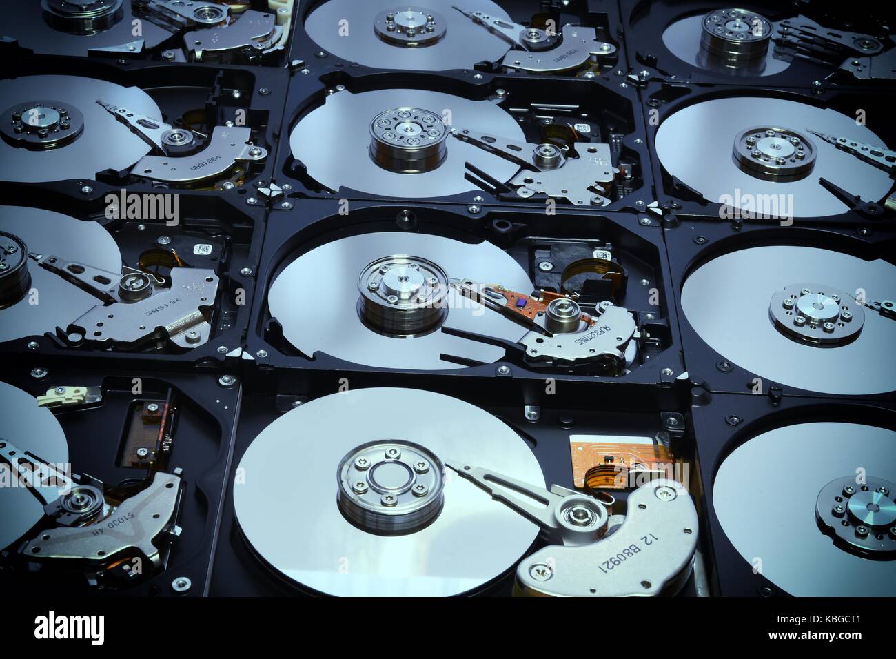 Aligned Open Hard Disk Computer Drives Stock Photo - Alamy