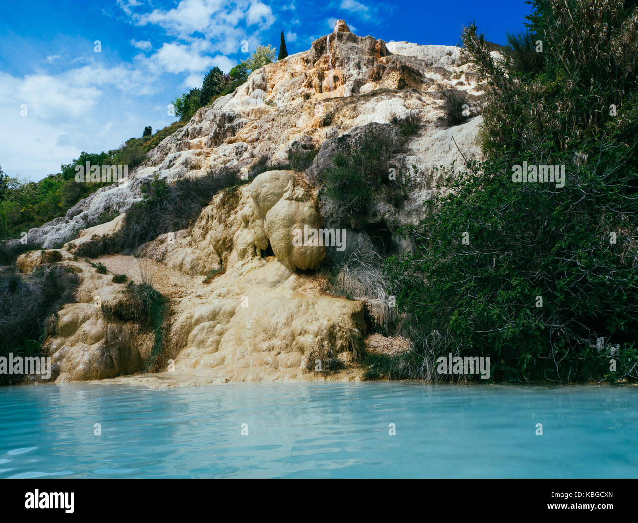 Thermal water for bathing Saturnia famous in Tuscany Stock Photo - Alamy