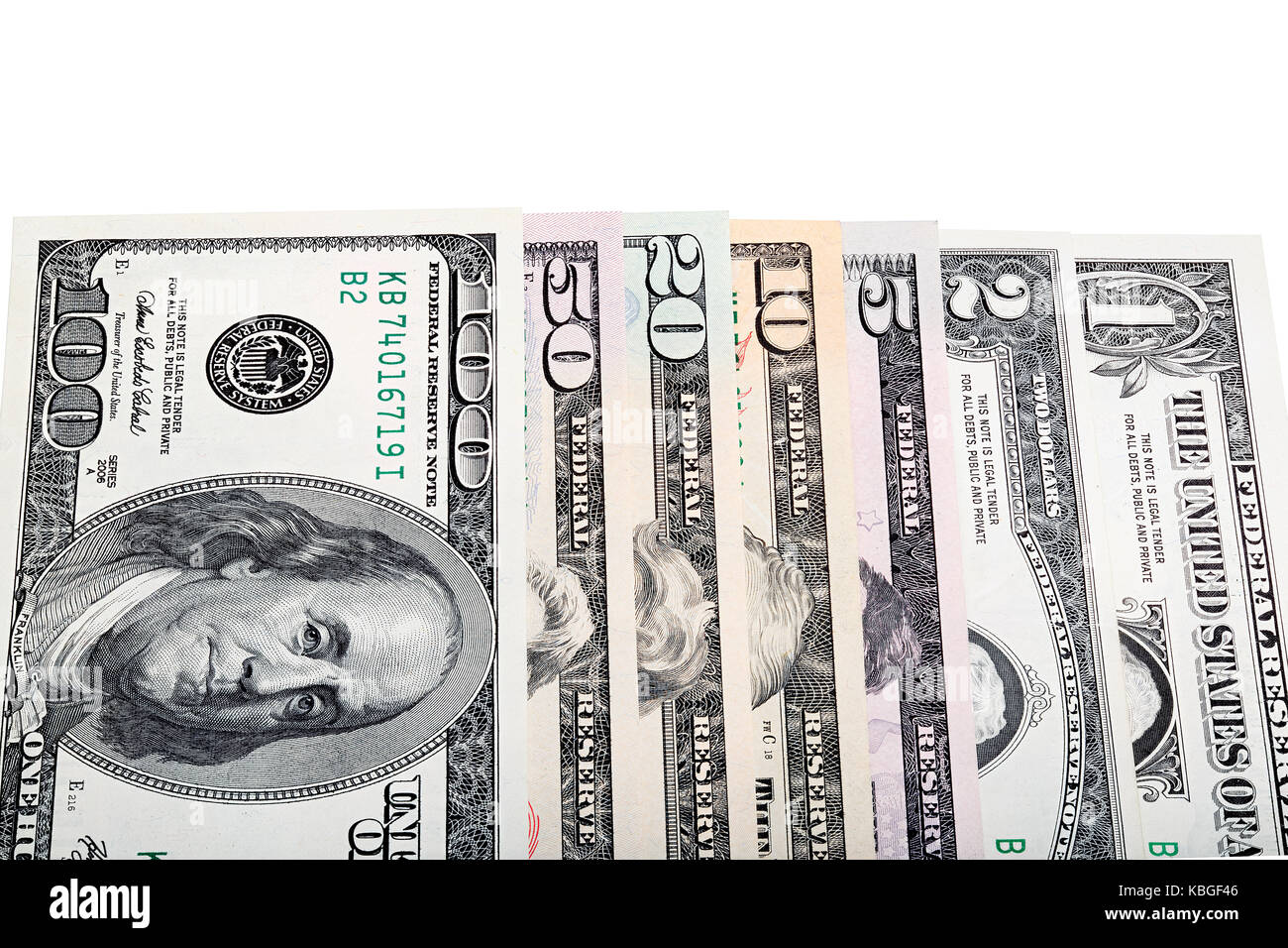 All U.S. dollar money banknotes isolated, stacked photo Stock Photo - Alamy