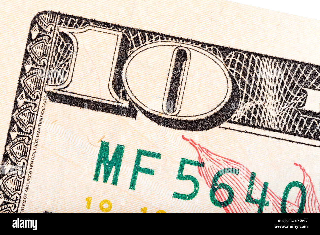 10 dollar bill elements hi-res stock photography and images - Alamy