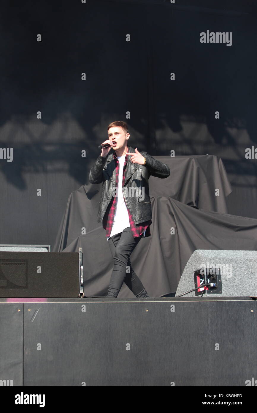 Joe Woolford performing at Eirias Stadium Colwyn bay Wales Stock Photo ...