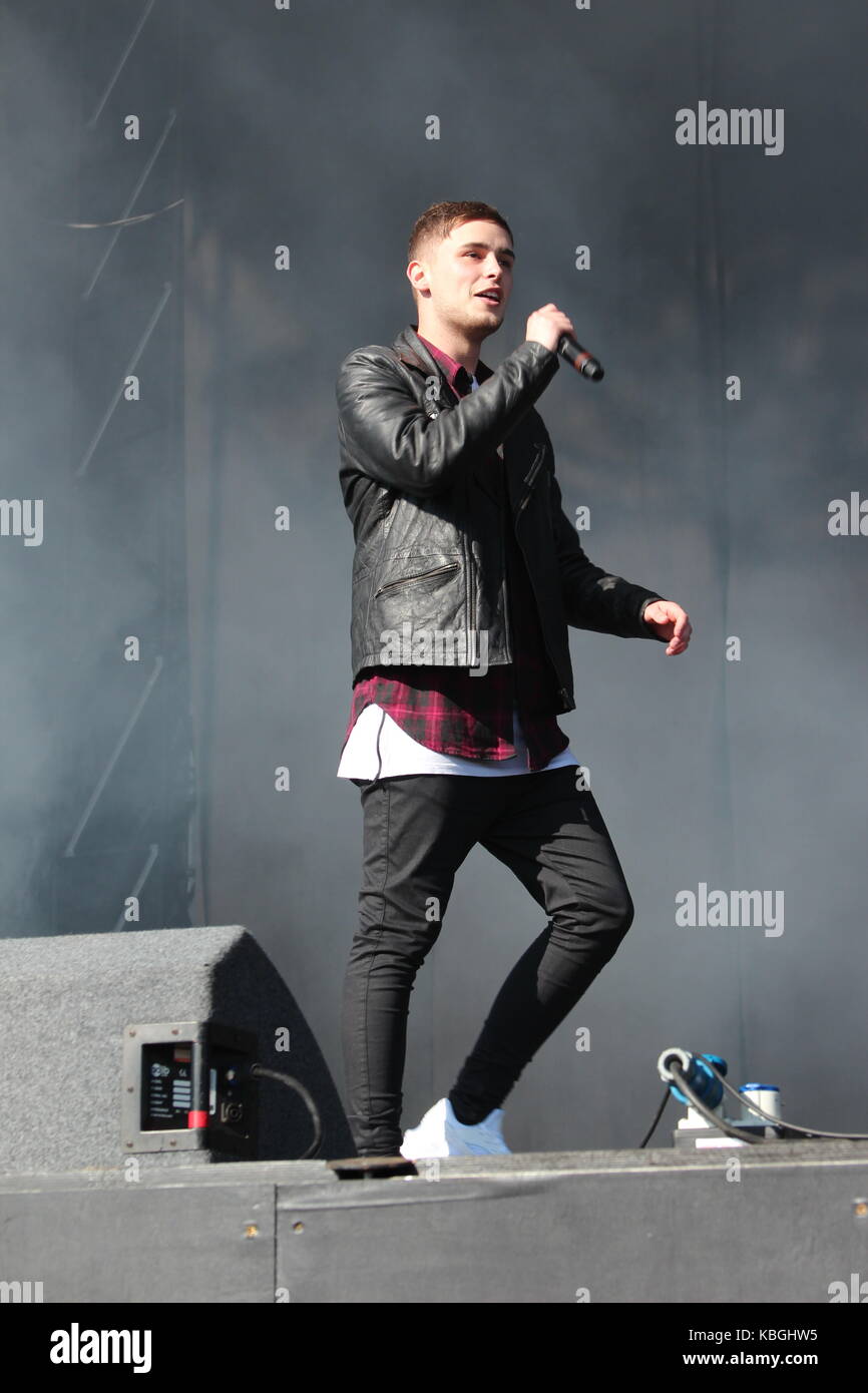 Joe Woolford performing at Eirias Stadium Colwyn bay Wales Stock Photo ...