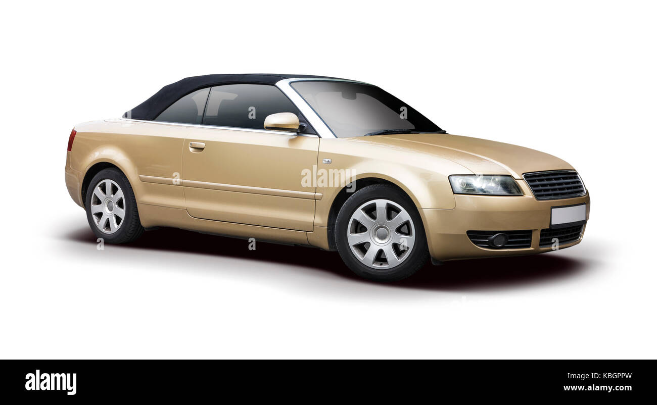 German sedan car side view isolated on white Stock Photo - Alamy