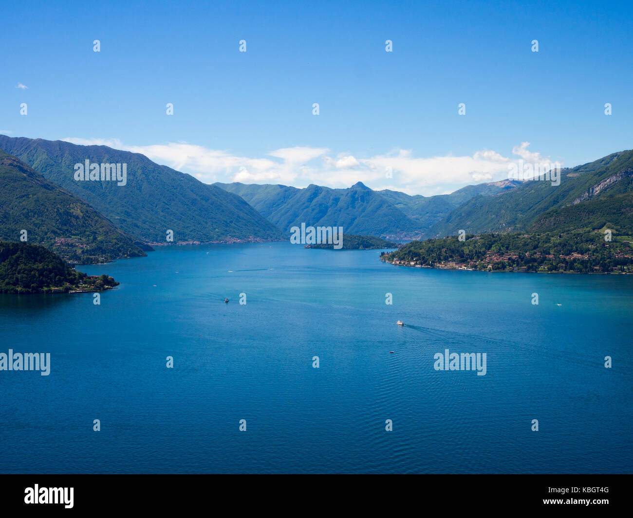 View above big beautiful lake, Como lake, Italy Stock Photo - Alamy