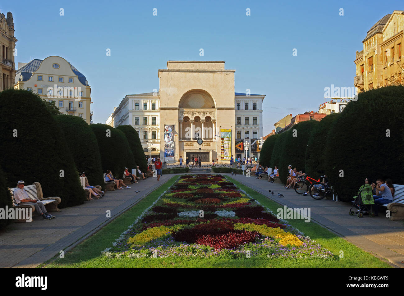 The Opera House on Opera Square, in Timisoara, west Romania Stock Photo ...