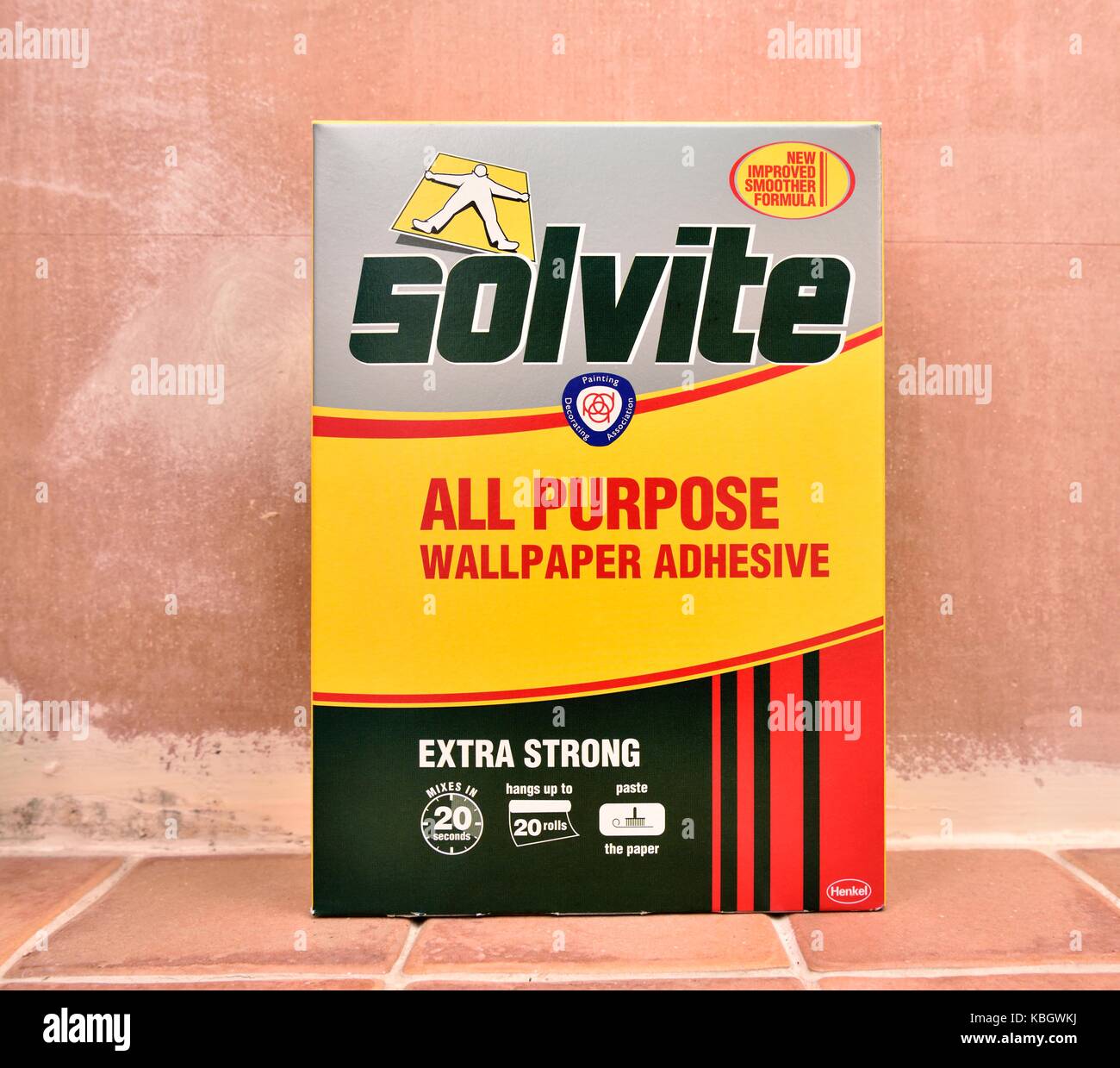 Solvite all purpose wall paper adhesive Stock Photo - Alamy