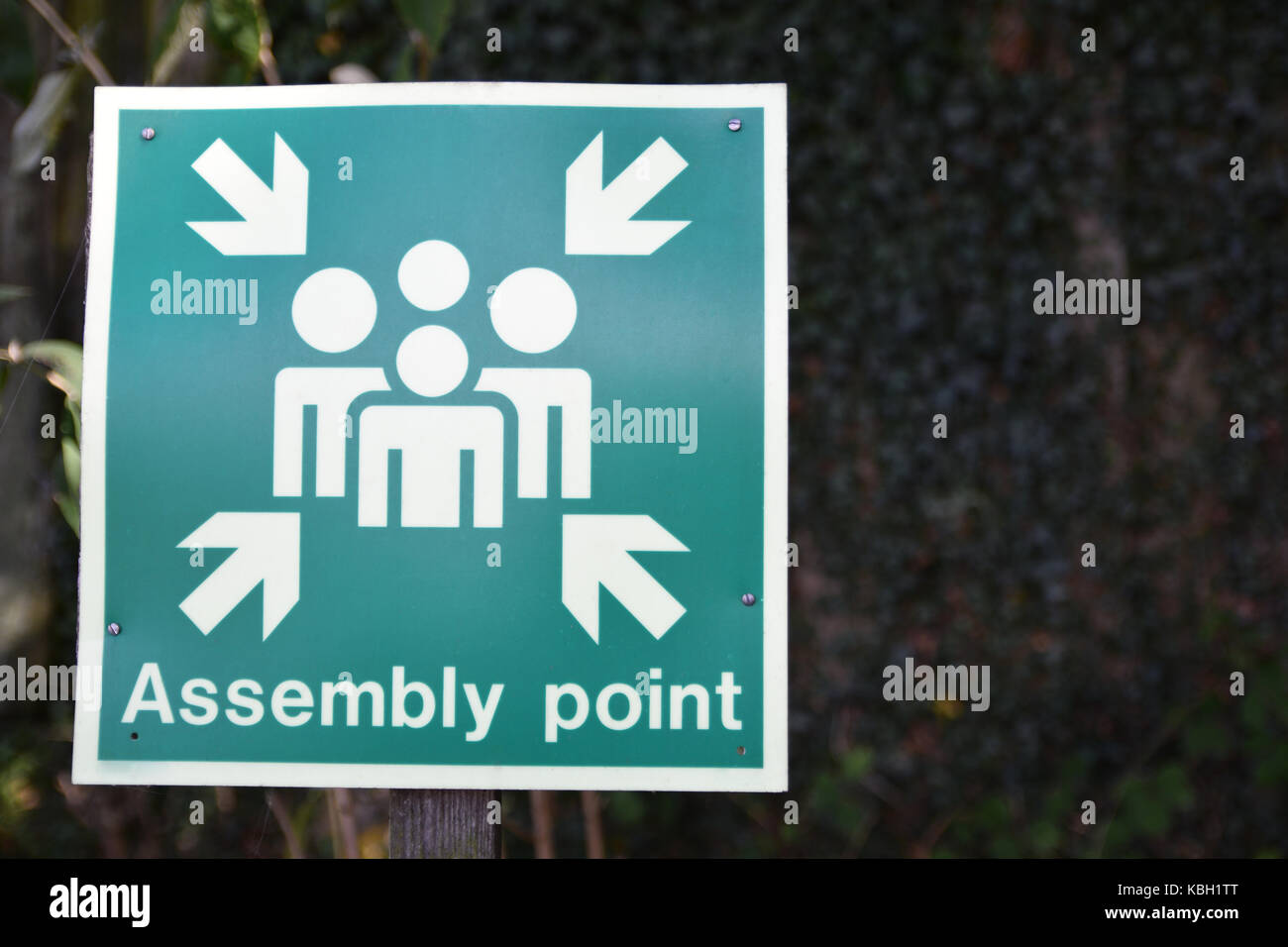 Emergency assembly point sign hi-res stock photography and images - Alamy