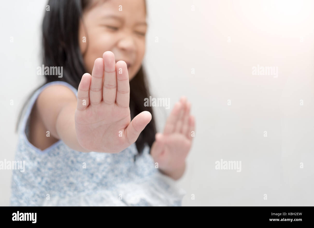 Asian child stop hand hi-res stock photography and images - Alamy
