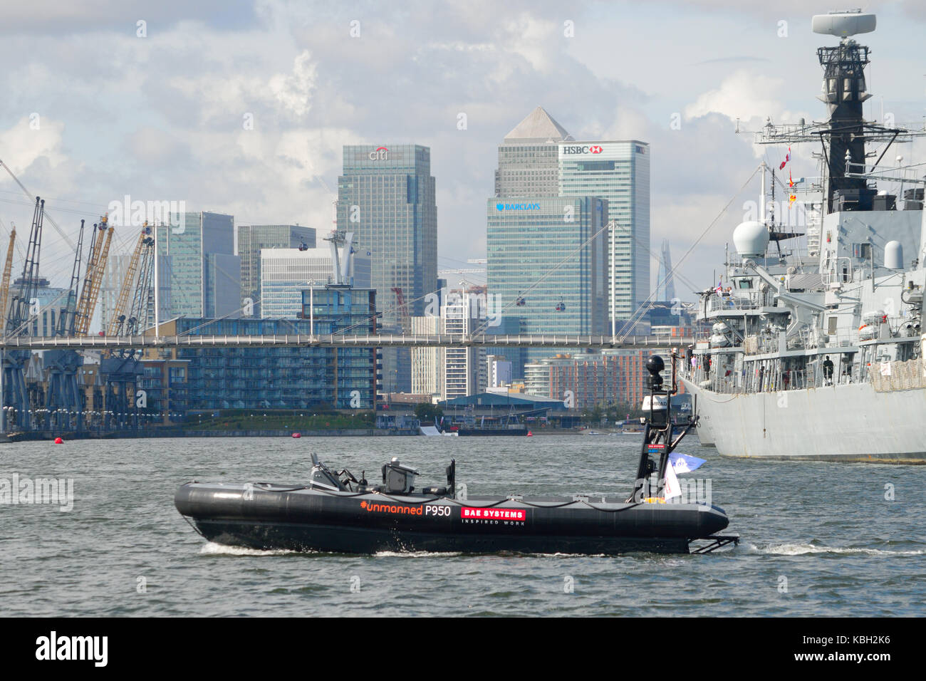 BAE Systems unmanned Pacific 950 RHIB being demonstrated at DSEi 2017 ...