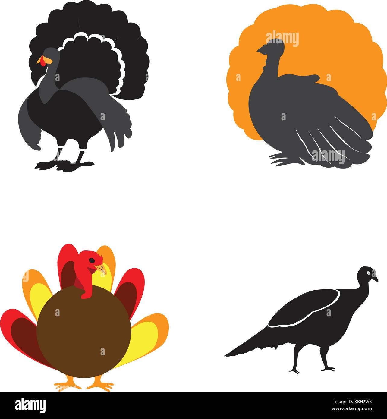 Set of turkey icons Stock Vector Image & Art - Alamy