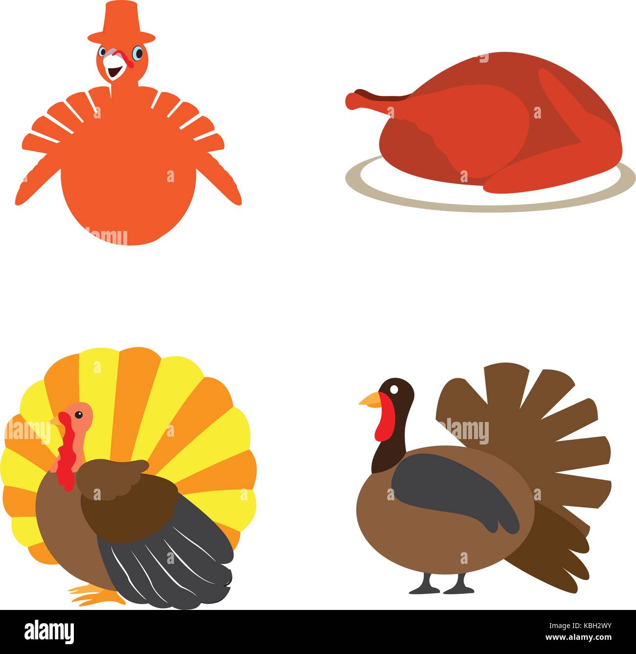 Set of turkey icons Stock Vector Image & Art - Alamy