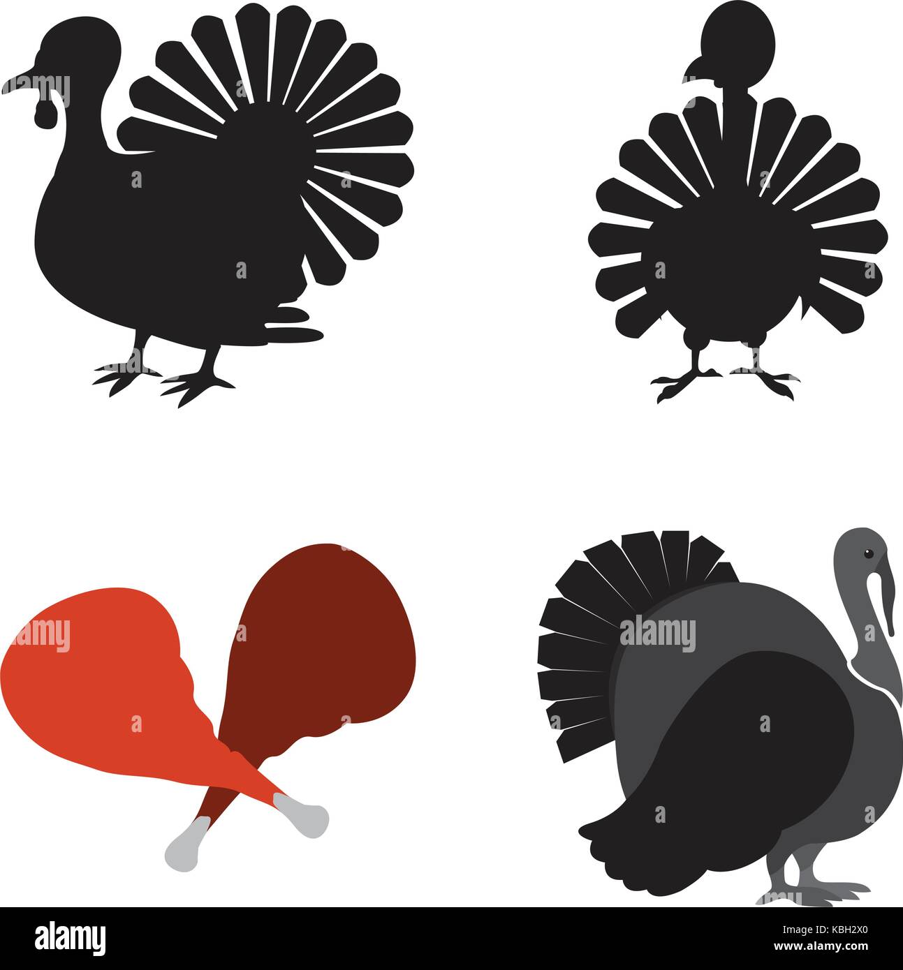 Set of turkey icons Stock Vector Image & Art - Alamy