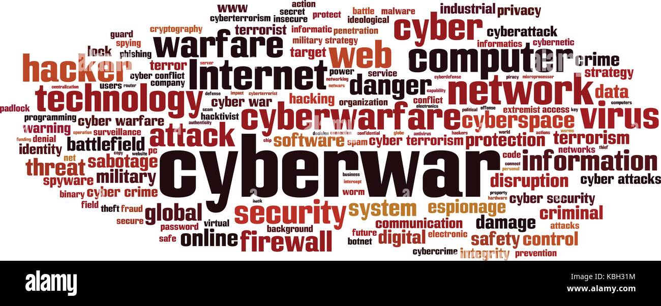 Cyberwar word cloud concept. Vector illustration Stock Vector Image ...