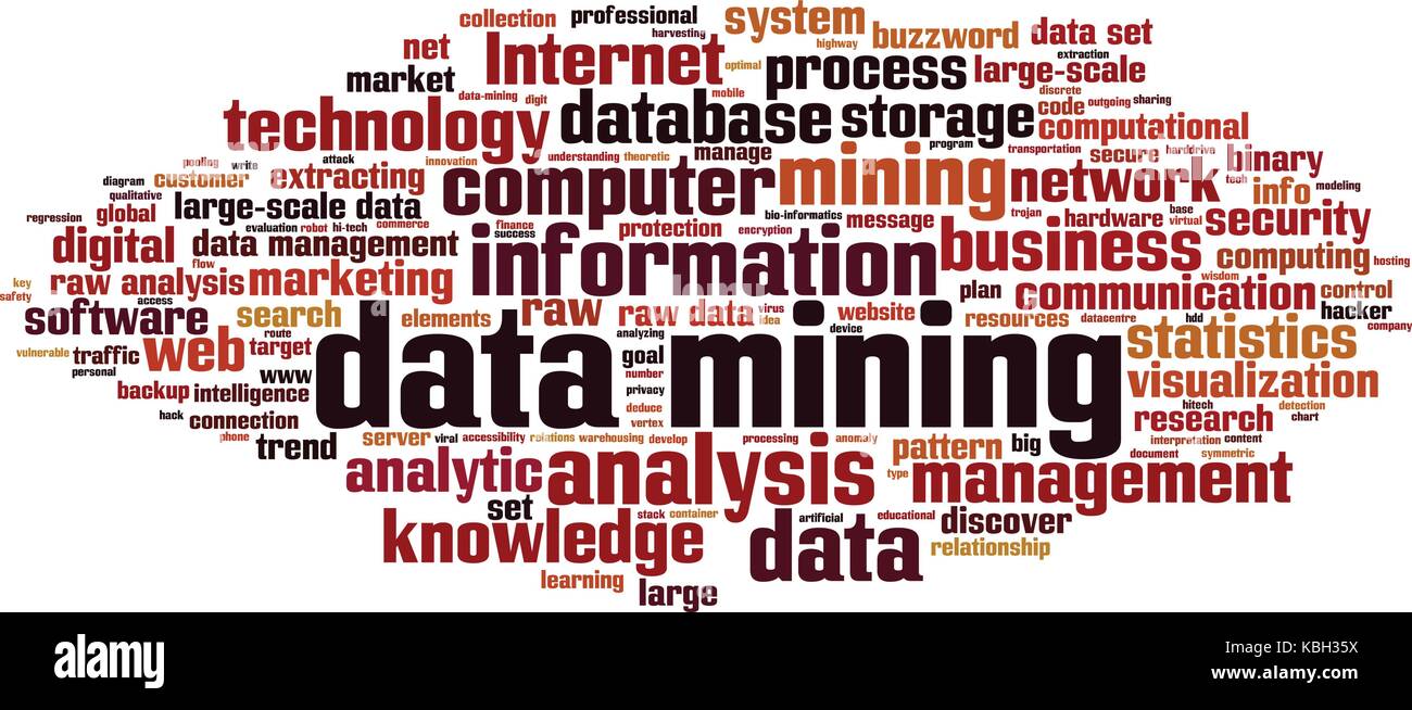 Data mining word cloud concept. Vector illustration Stock Vector Image ...
