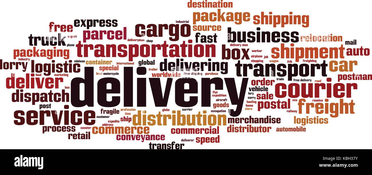 Delivery word cloud concept. Vector illustration Stock Vector Image & Art - Alamy