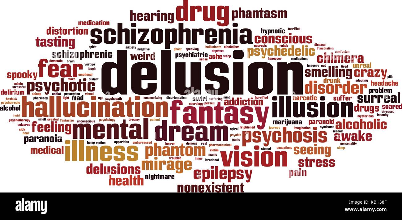 Delusion word cloud concept. Vector illustration Stock Vector Image ...