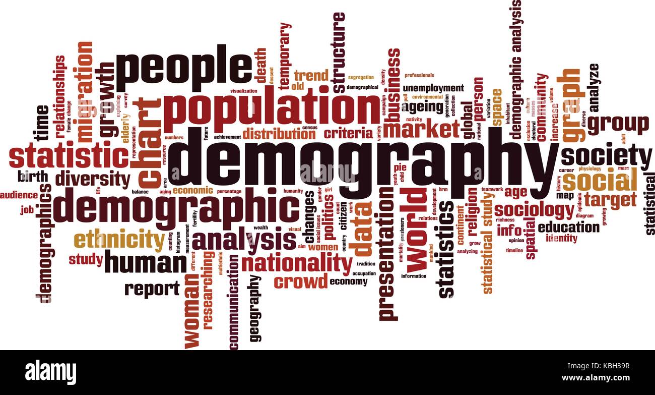 Demography word cloud concept. Vector illustration Stock Vector Image ...