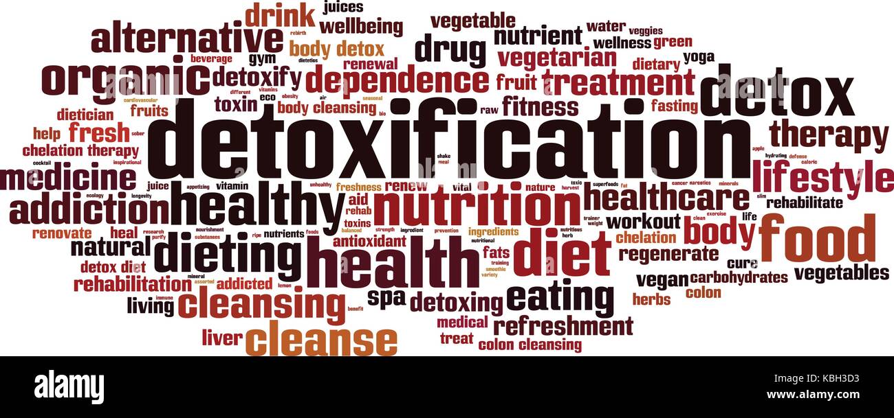Detoxification word cloud concept. Vector illustration Stock Vector ...