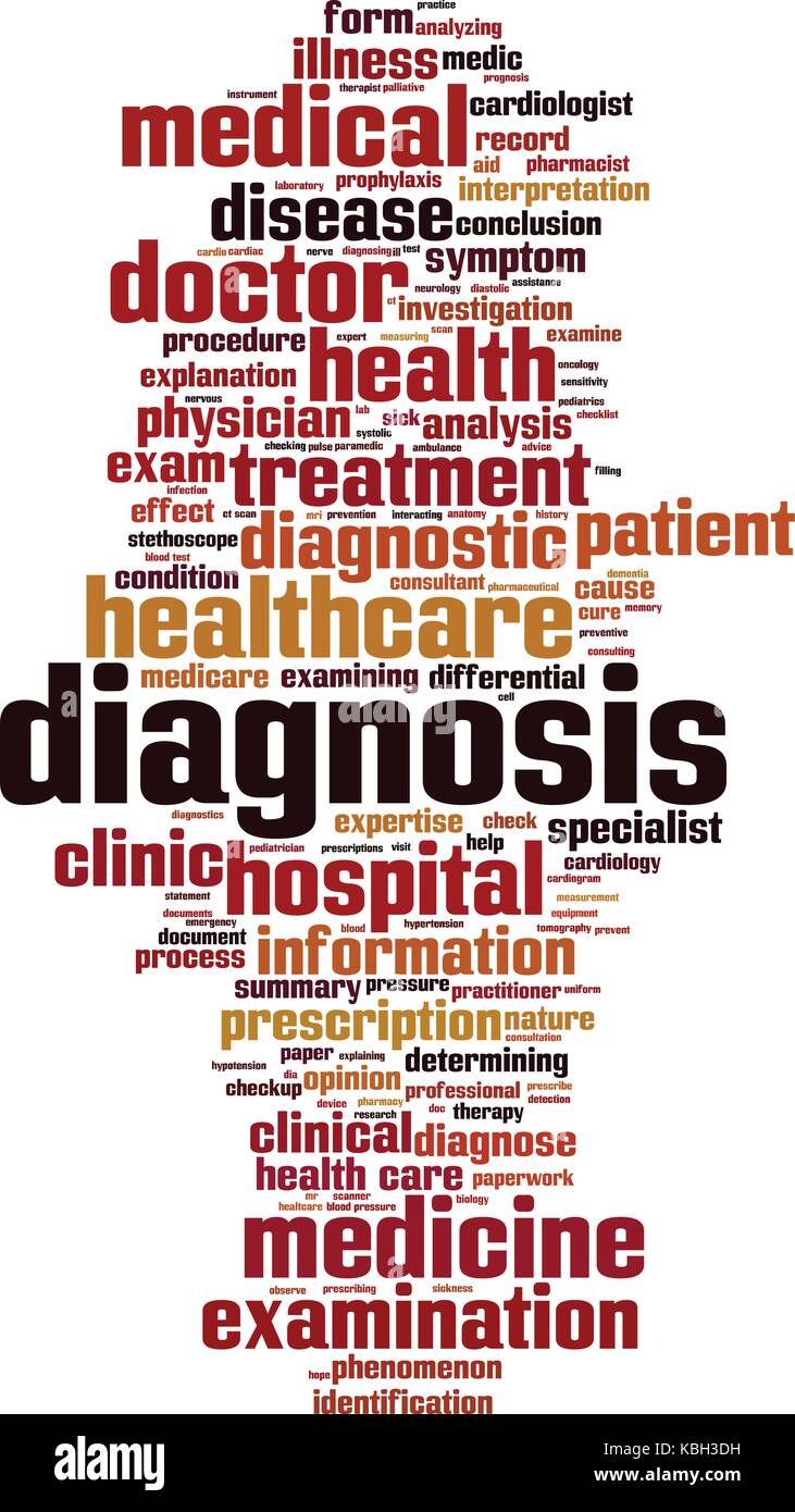 Diagnosis word cloud concept. Vector illustration Stock Vector Image ...