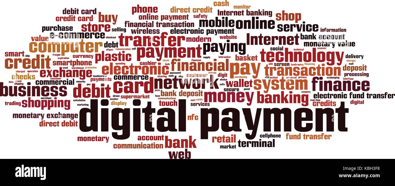 Digital payment word cloud concept. Vector illustration Stock Vector ...