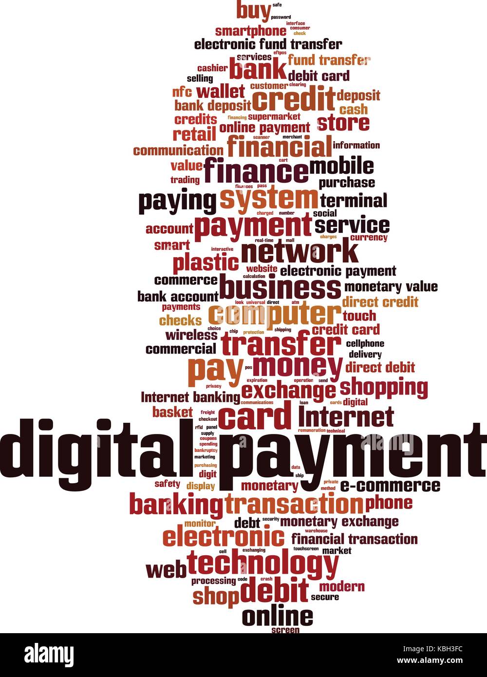 Digital payment word cloud concept. Vector illustration Stock Vector ...