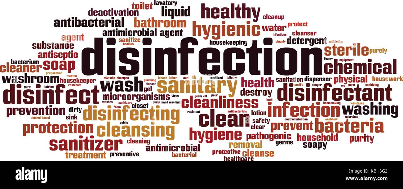 Disinfection word cloud concept. Vector illustration Stock Vector Image ...