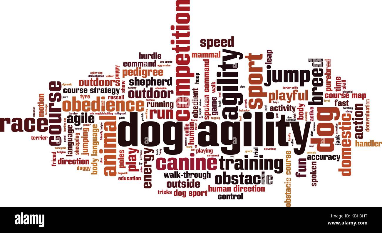 Dog agility word cloud concept. Vector illustration Stock Vector Image ...