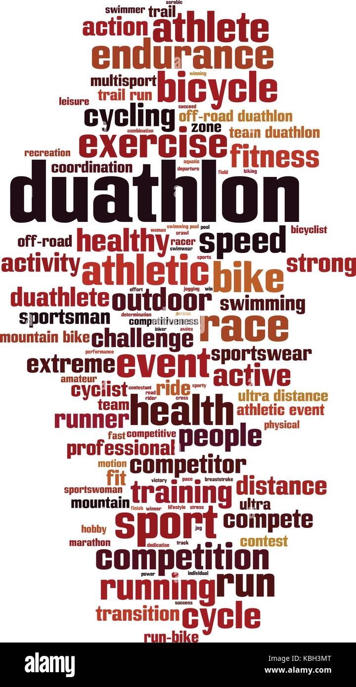 Duathlon word cloud concept. Vector illustration Stock Vector Image ...