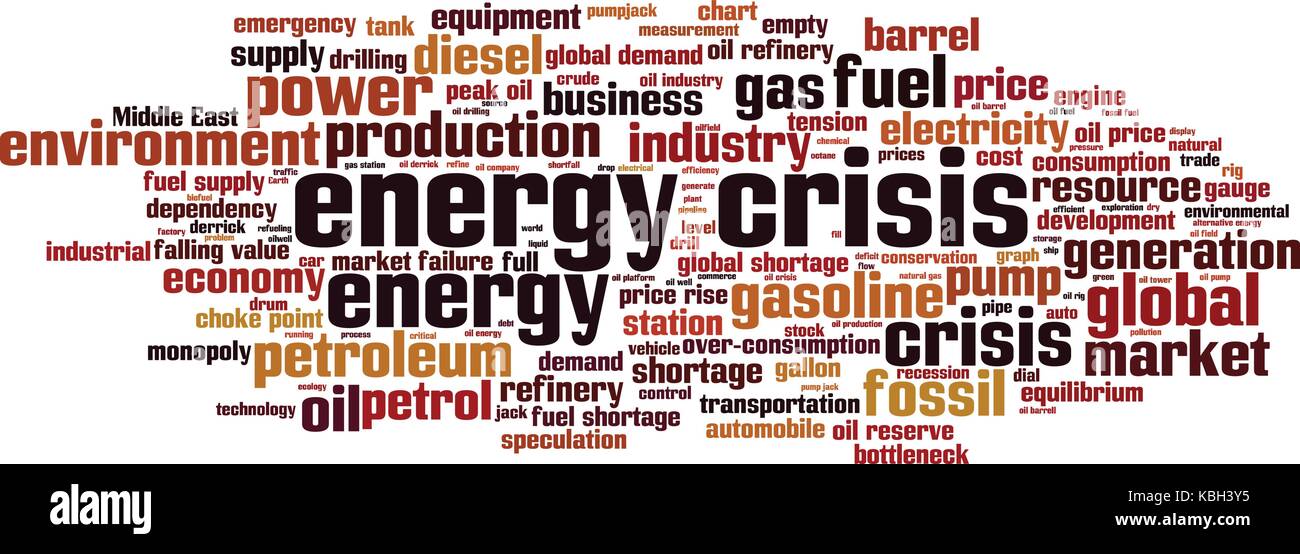 Energy crisis word cloud concept. Vector illustration Stock Vector ...