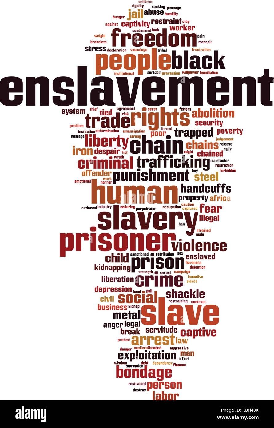 Enslavement word cloud concept. Vector illustration Stock Vector Image ...