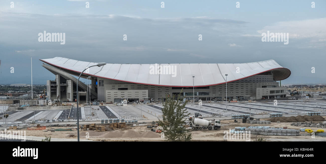 The Wanda Metropolitano Stadium is nearing the end of construction. The ...
