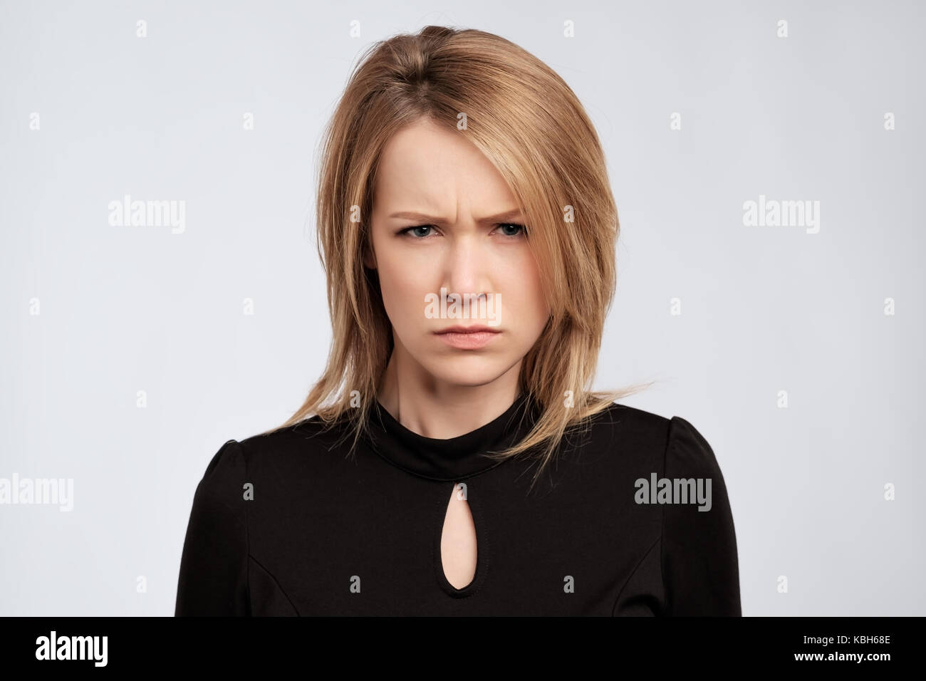 Isolated closeup angry woman hi-res stock photography and images - Alamy