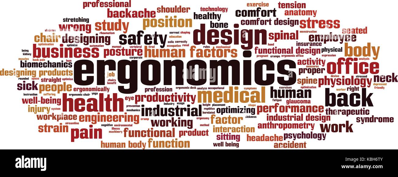 Ergonomics word cloud concept. Vector illustration Stock Vector Image ...