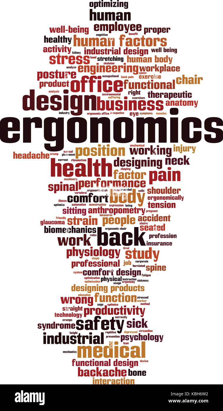 Ergonomics word cloud concept. Vector illustration Stock Vector Image ...