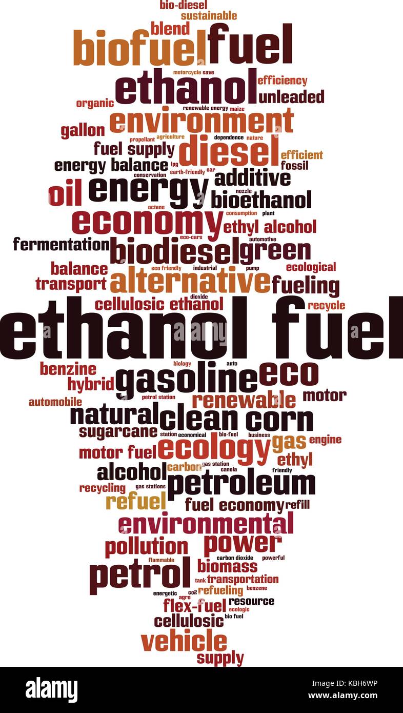 Ethanol fuel word cloud concept. Vector illustration Stock Vector Image ...