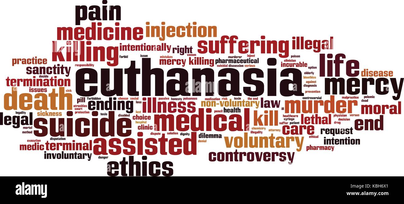 Euthanasia word cloud concept. Vector illustration Stock Vector Image ...